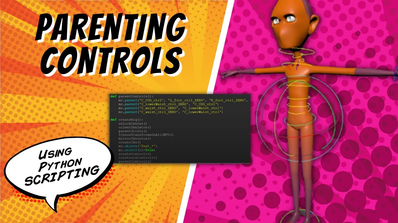 Parenting Controls  | Maya Python Auto Rig Tutorial