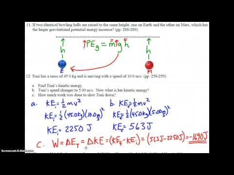 Regents Physics Work, Power & Energy #8-16