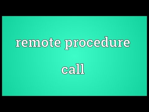Remote procedure call Meaning