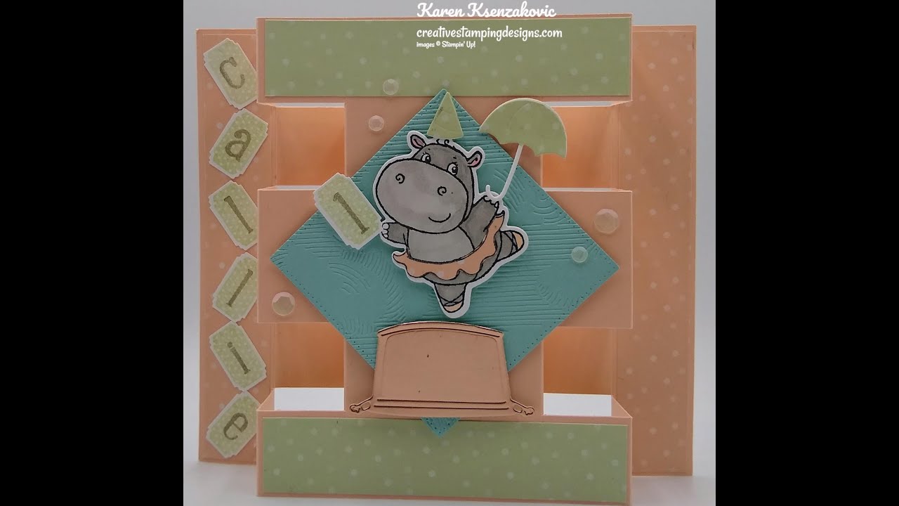 Stampin' Up! Hippest Hippo Fun Fold Video Tutorial