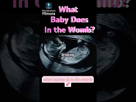 What babies do in the womb? #baby #pregnancy