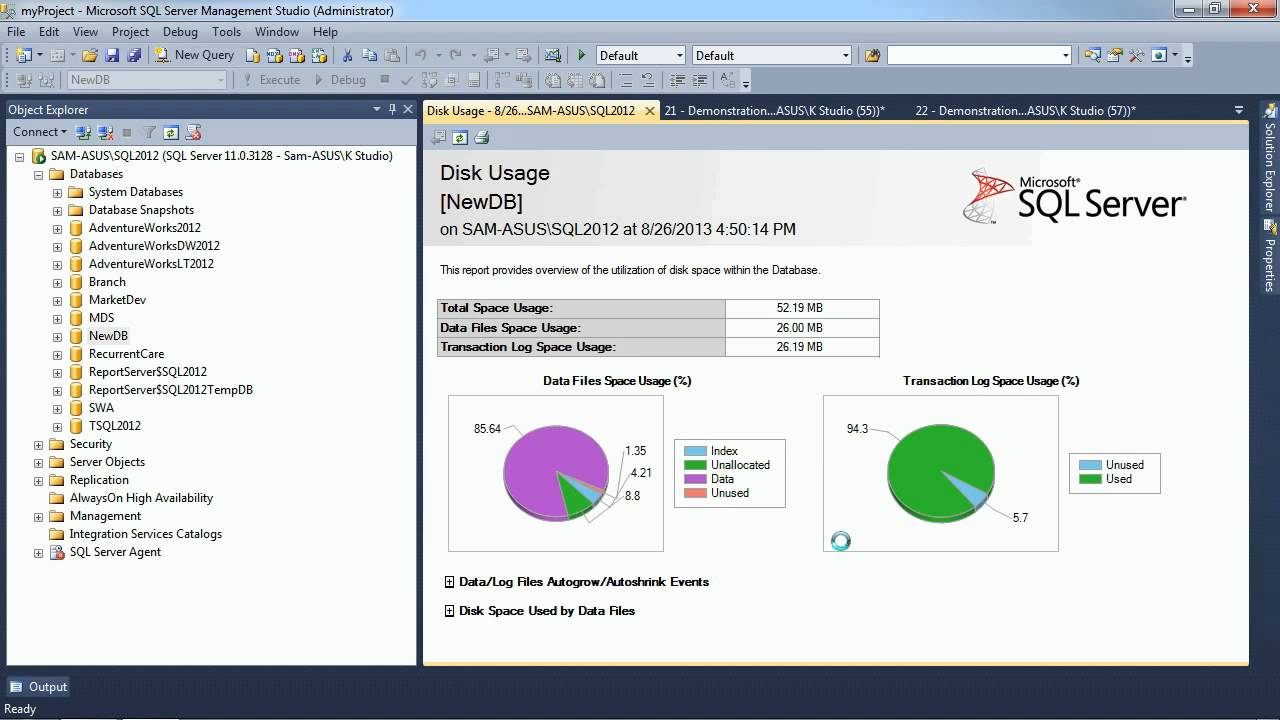 Administering Microsoft SQL Server 2012: Working with Files and File Groups