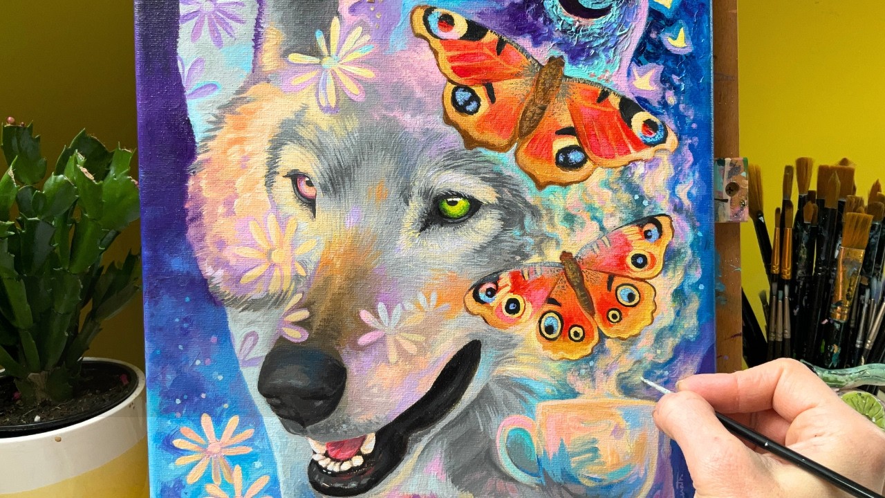 Mixed Media for (Overcoming Fear) and Reframing Productivity and Failure #vlog #wolfart