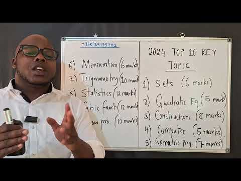 GCE Key 10 Topics | If you want to pass 2024 Maths.