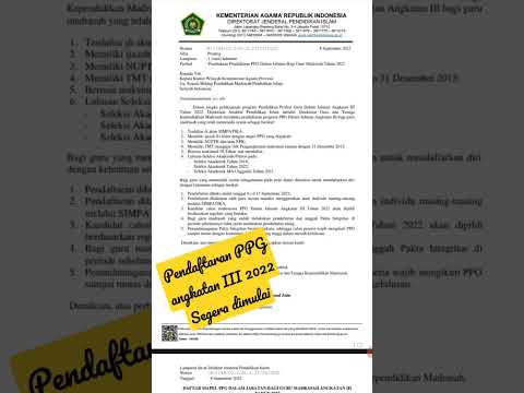 Pendaftaran PPG angkatan 3 akan segera dimulai, SE nya sudah ada cek akunya yah