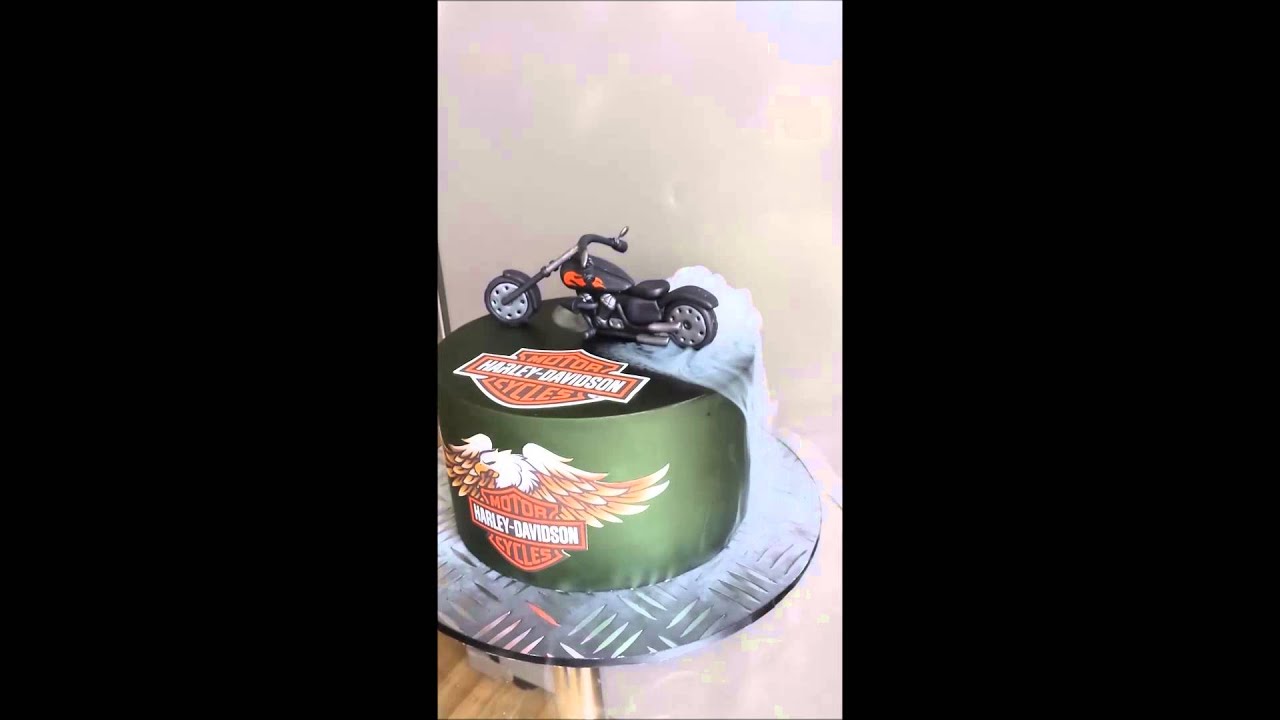 Harley davidson motor bike Burnout cake