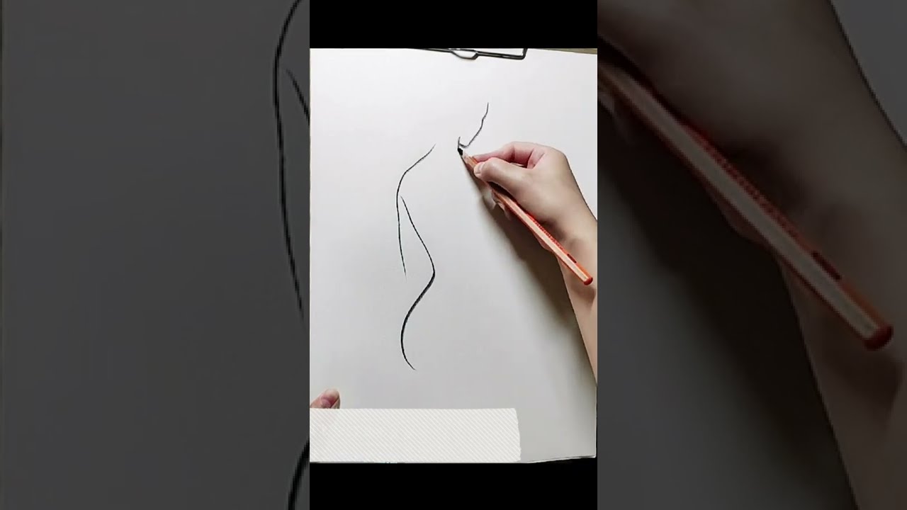 How to draw female body curves with line art