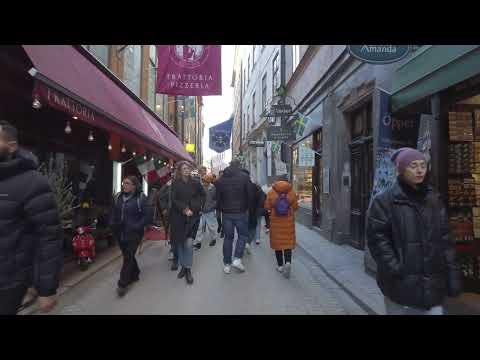 Walking in Stockholm, Sweden - Västerlånggatan and Drottninggatan