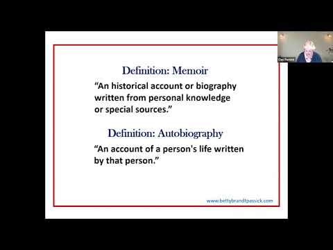 Writing a Memoir Workshop
