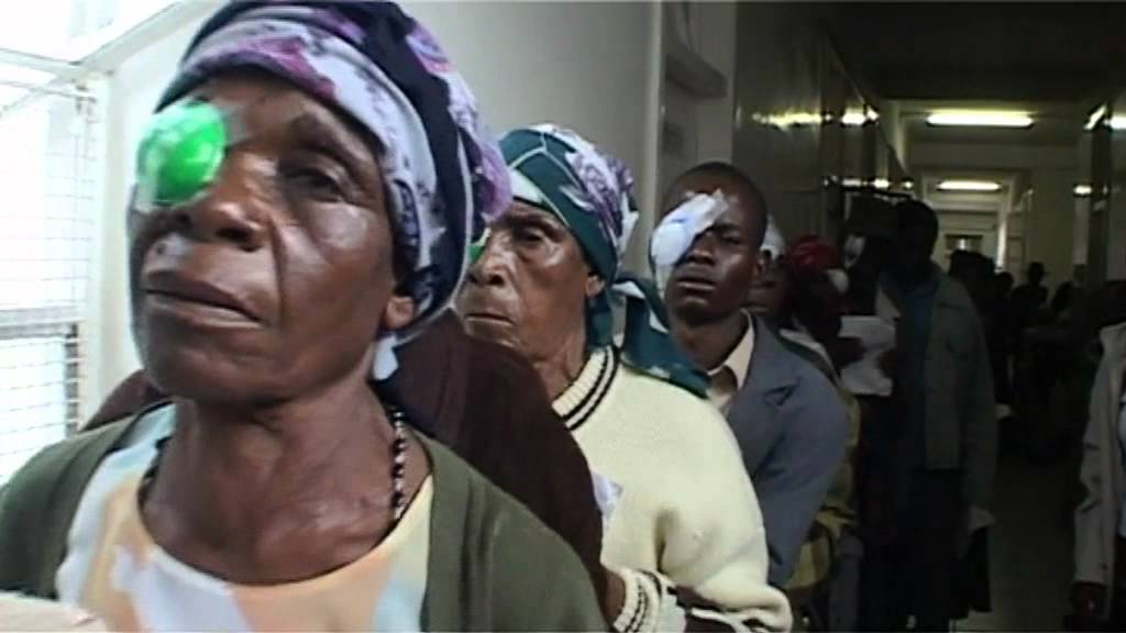 Blind persons reaction when seeing again