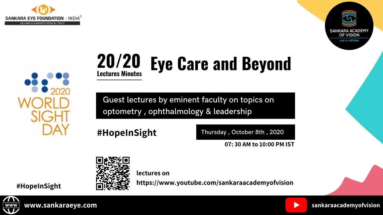 Intermittent Exotropia, World Sight Day 2020_SankaraAcademyofVision #LiveStream