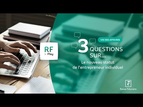 3 Questions sur le nouveau statut de l'entrepreneur individuel