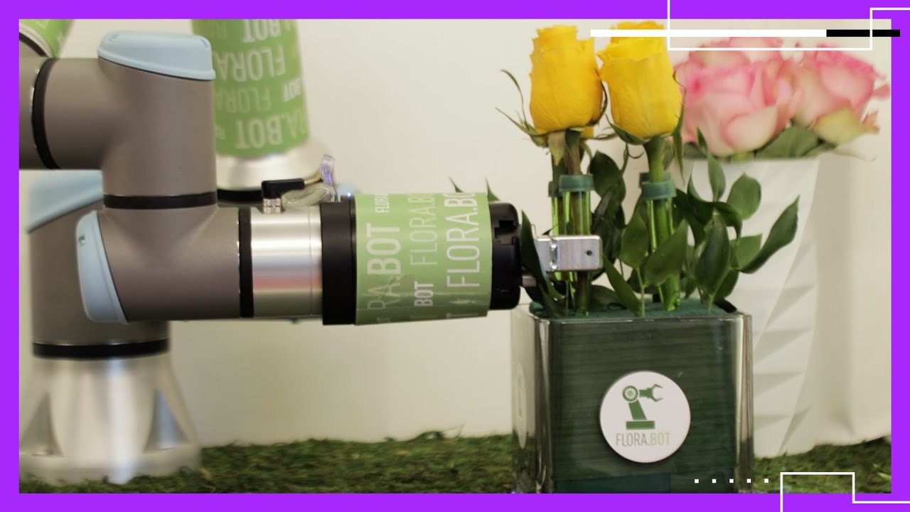 Florabot is using robotic arms to make floral arrangements