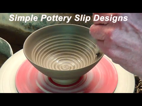 Simple Pottery Coloured Clay Slip Designs