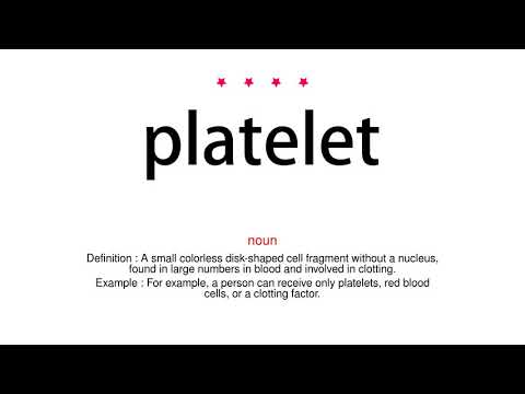 How to pronounce platelet - Vocab Today