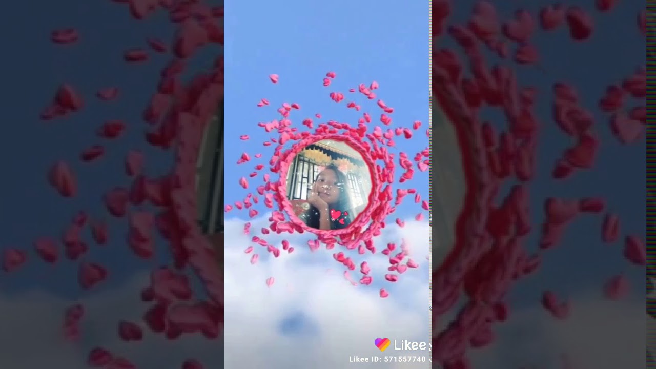 Bingkai bunga merah.