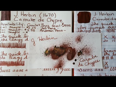 J. Herbin - Caroube de Chypre (shimmer) - Ink Profile