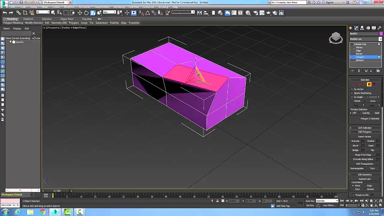 3ds Max  08-22 Modifying Editable Poly Objects Using Sub Objects Levels