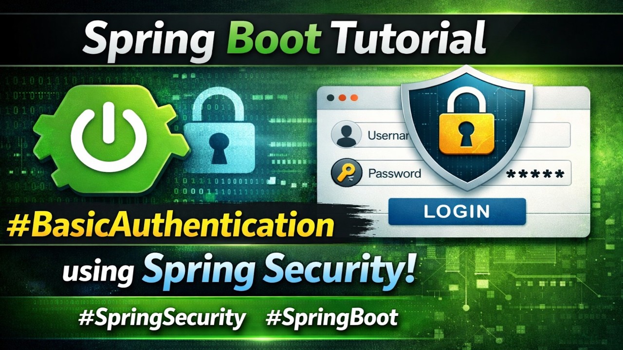 9 - Spring Boot Tutorial : #BasicAuthentication using Spring Security | #SpringSecurity #SpringBoot