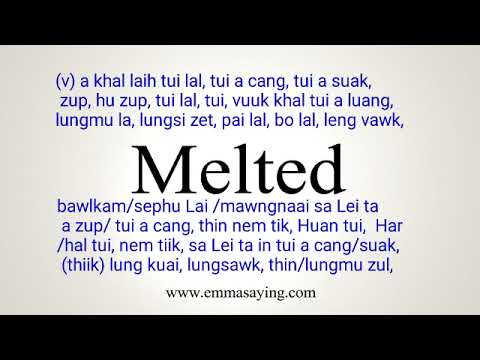 melted meaning in English Ngawn
