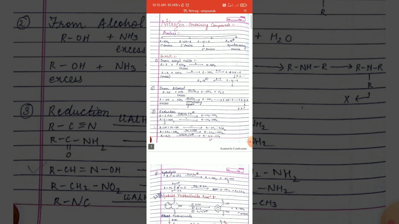 amines organic chemistry notes pdf in description usefull for jee mains adv neet