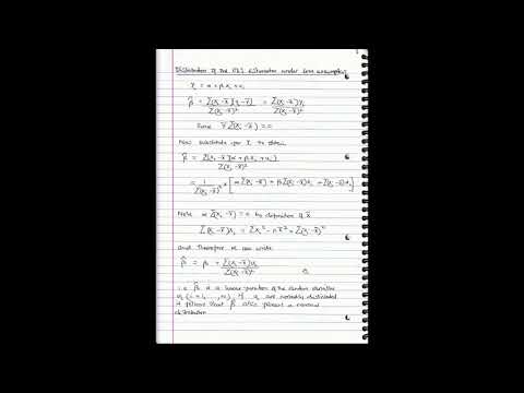 ECB003 Distribution of the OLS Estimator