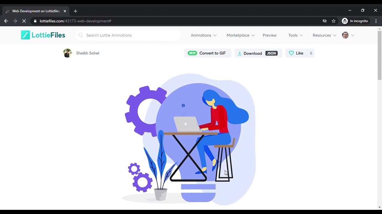 Lottie Files: best program for free web animations