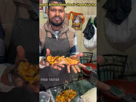 Only ₹50 For 2 Desi Ghee Amritsari kulcha (nan) #food #foodtaster #punjab #india #vegfood #foodie