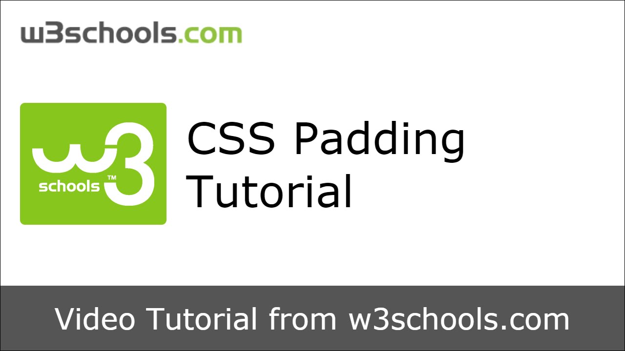 W3Schools CSS Padding Tutorial