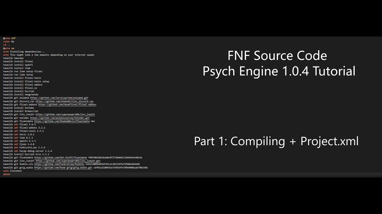 FNF Psych Engine 1.0.4 Source Code Lesson 1: Compiling + Project.xml - Friday Night Funkin