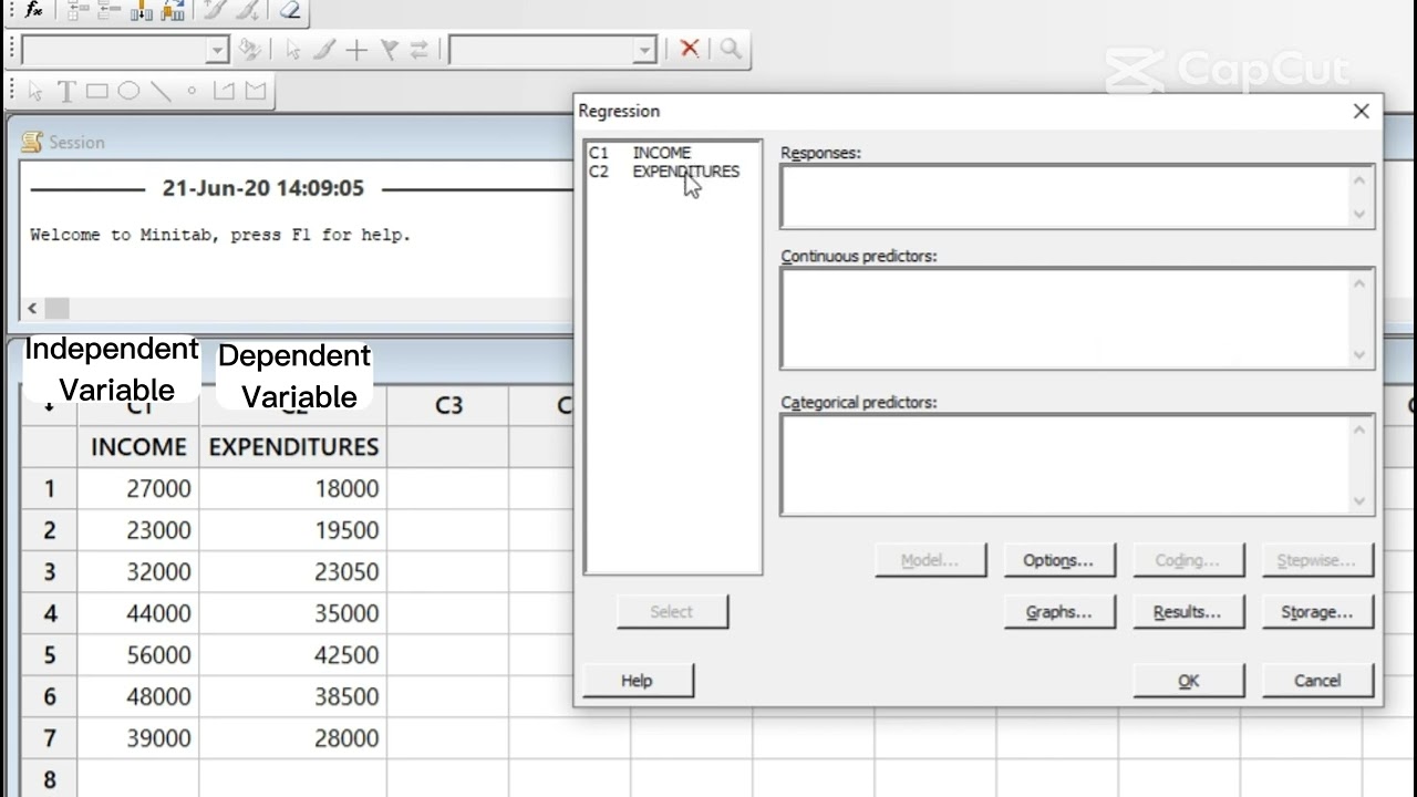 How to do Simple Regression Analysis in MiniTab? MiniTab Tutorial - Regression Analysis