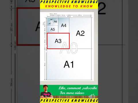 A series paper size | A1 A2 A3 A4 A5 A6 A7 papers sizes | geometri measurement #engineering #drawing