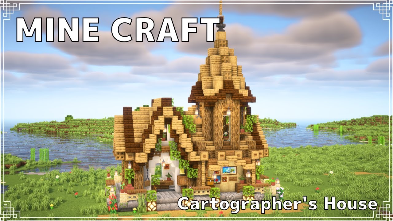 【Minecraft】製図家のお家の作り方 | How to Build a Cartographer's House【マイクラ建築 ...