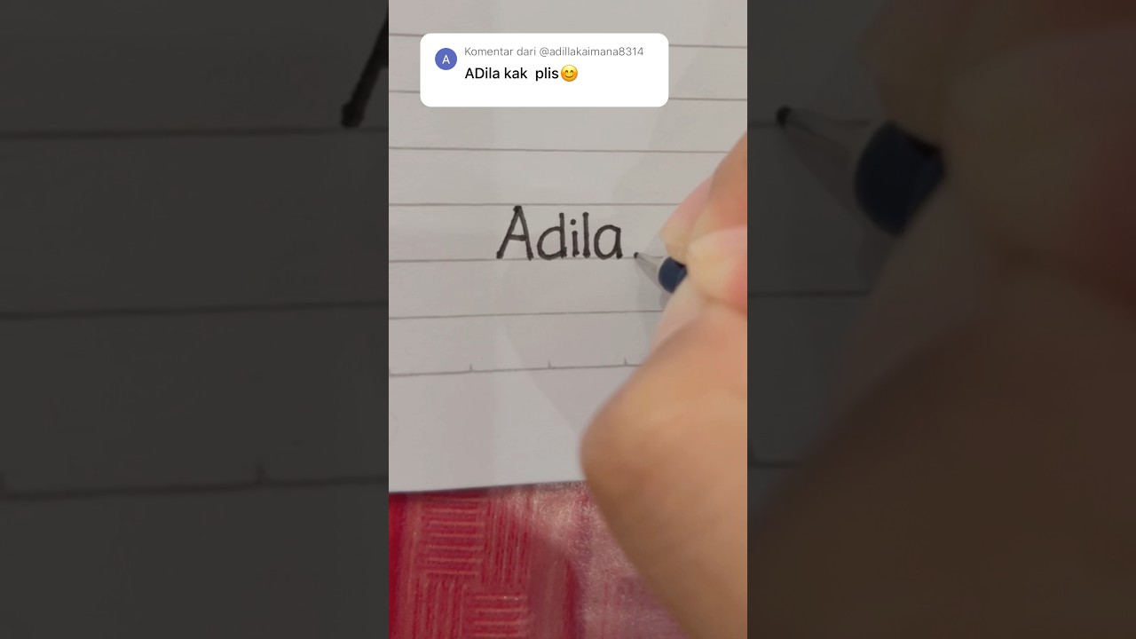Menulis Nama ADILA | Next nama siapa? #shorts #menulis #nama #handwriting #handlettering #viral