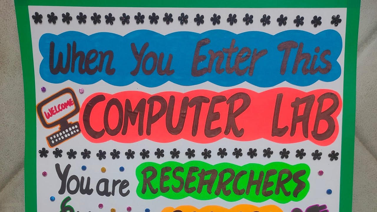 Decorative Chart of Computer ❤️ Computer Classroom Chart