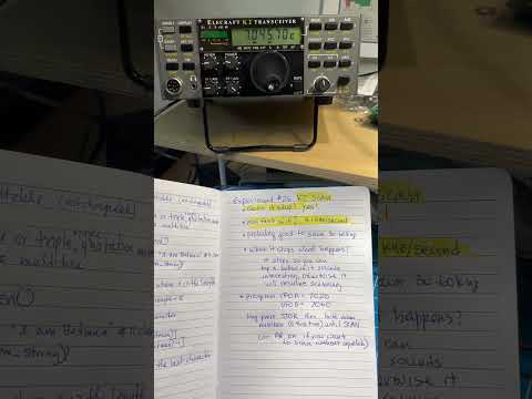 Elecraft K2 - Scan “SCAn” Mode. Does it Stop? 1.5 KHz Filter