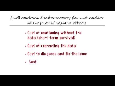 ISC: Process Management and Information Technology: Disaster Recovery Plans