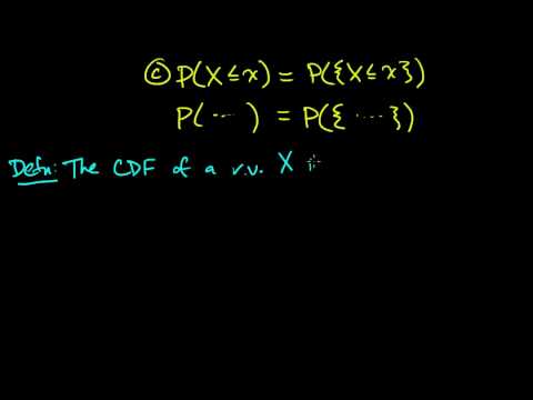 (PP 3.1) Random Variables - Definition and CDF