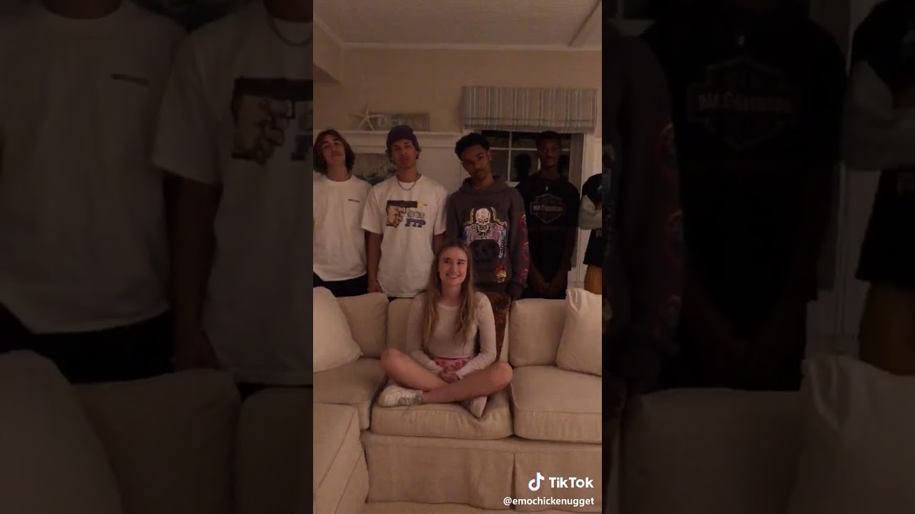 5 black guys 1 blonde girl but TikTok @emochickenugget  [Tik Tok Archives]