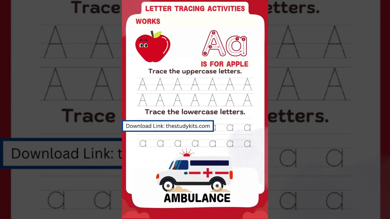 Letter Tracing Activities Worksheets for Kindergarten