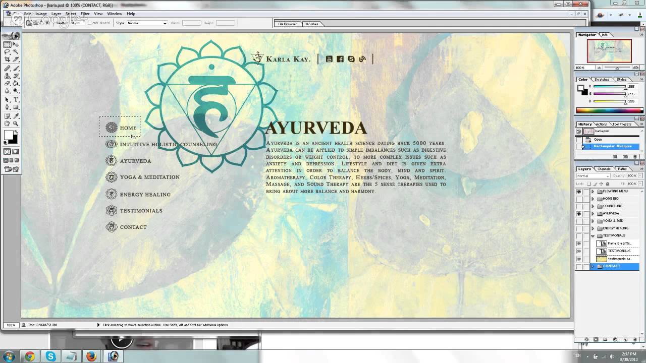 How to work with a PSD to Xhtml company DETAIL DETAIL DETAIL