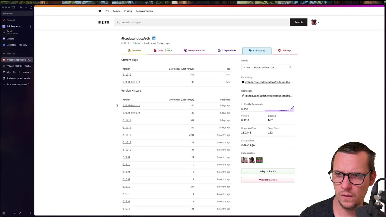 CodeSandbox - SDK - Some bug tracking and fixing