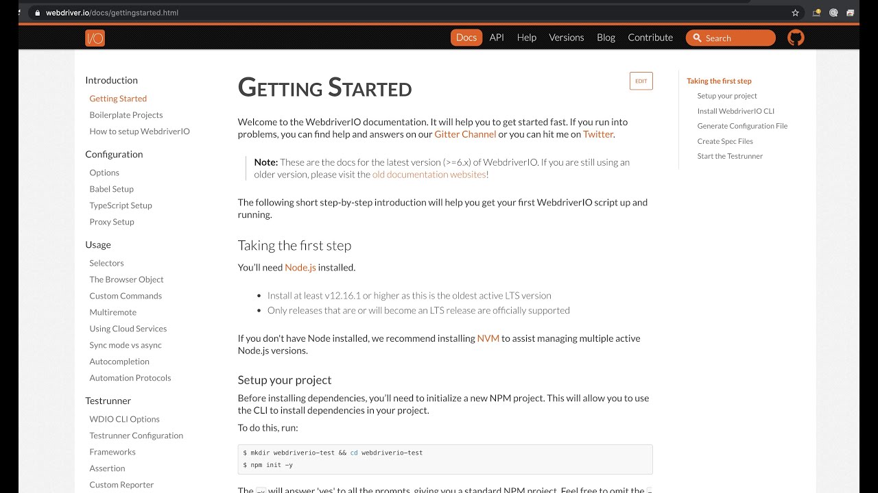 WebdriverIO - Getting Started | Installation and Setup