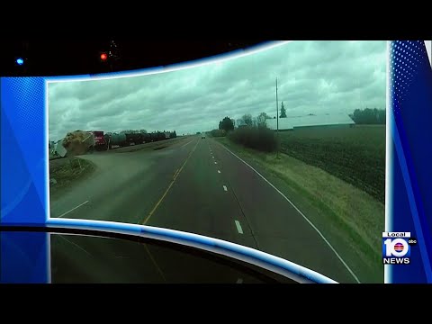 Dashcam video captures crash between grain truck, freight train in Minnesota