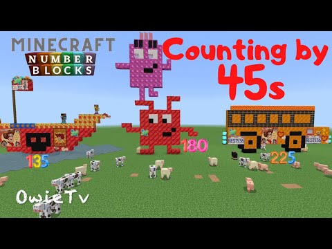 Counting by 45s Song Numberblocks Minecraft | Skip Counting Song For Kids | Learn To Count