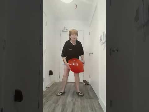 Big red balloon pop