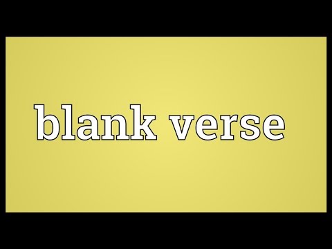 Blank verse Meaning