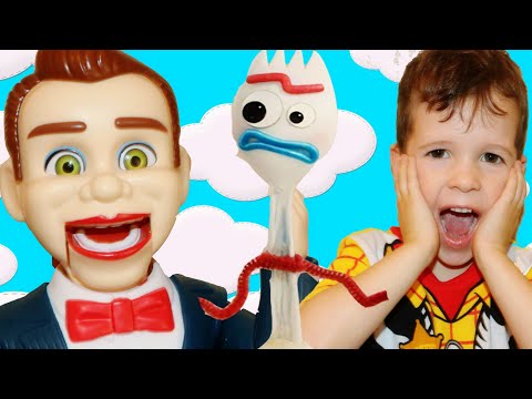 Toy Story 4 FORKY Taken BY CREEPY Scary BENSON DOLL! Woody Finds & Saves Forky!