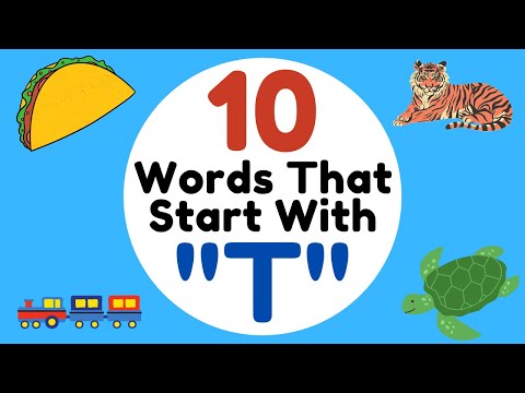 Words That Start With Letter T For Toddlers |Words That Start with T | Kids Learning Videos