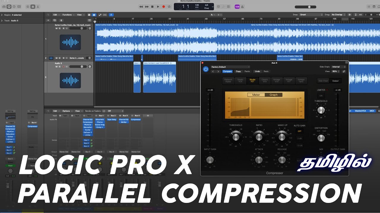 Parallel Compression - Make Depth In Vocal | Logic Pro X Tamil Tutorial
